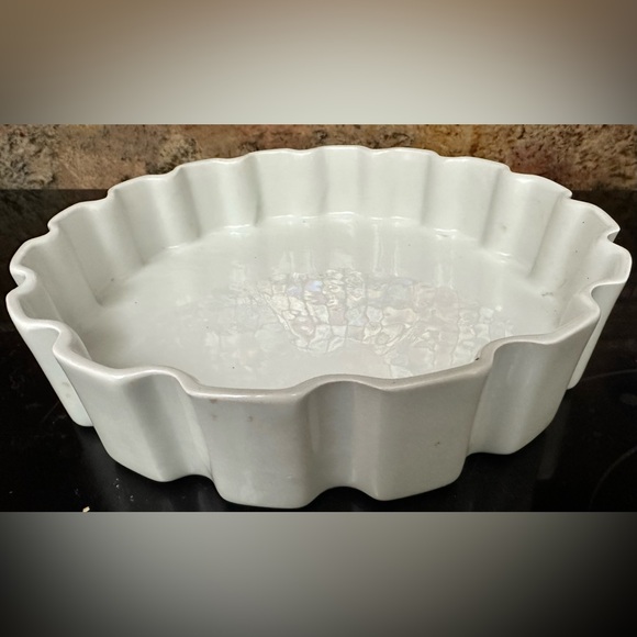 American Vintage | Kitchen | French Country White Ceramic Tart Pie ...